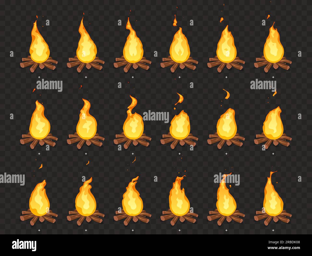 Burning fire loop Stock Vector Images - Alamy