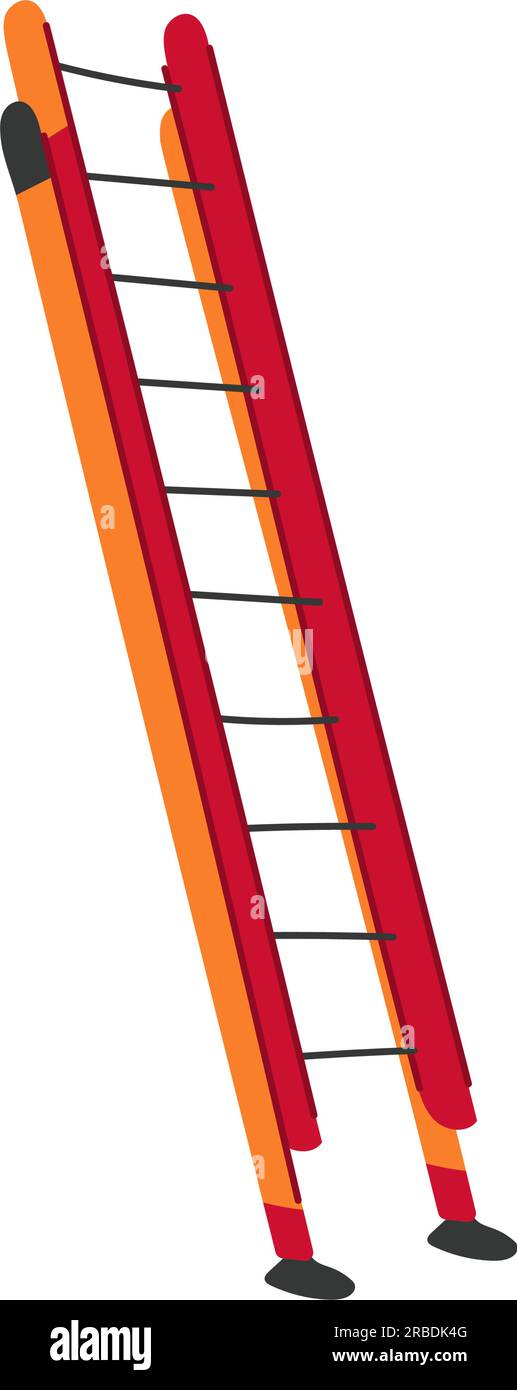 success step ladder cartoon vector illustration Stock Vector Image ...
