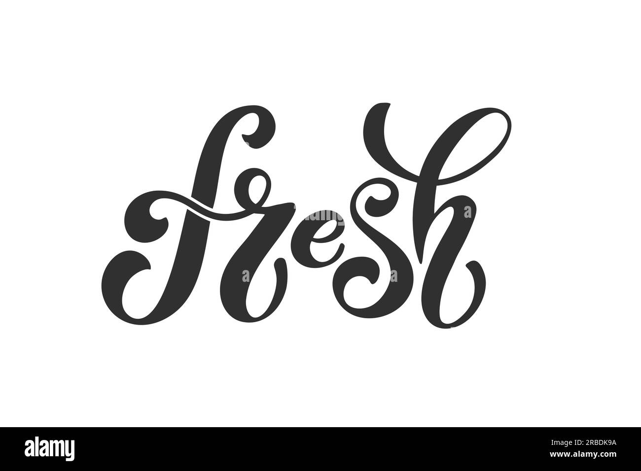 Fresh Vector Lettering. Handwritten lettering for restaurant, cafe menu ...