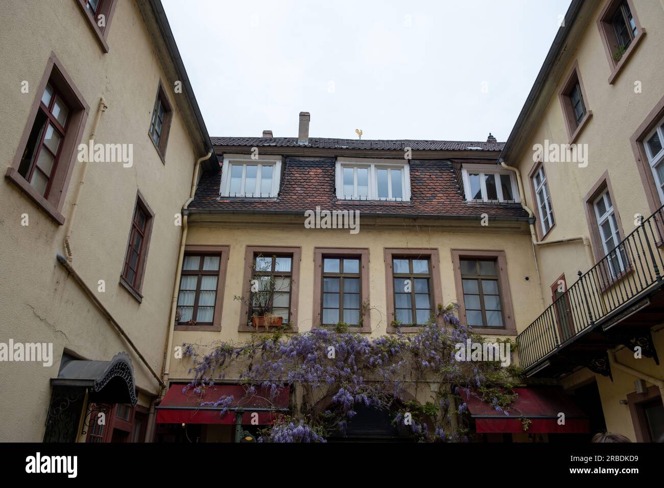Heidelberg city Germany. Traditional German building architecture with ...