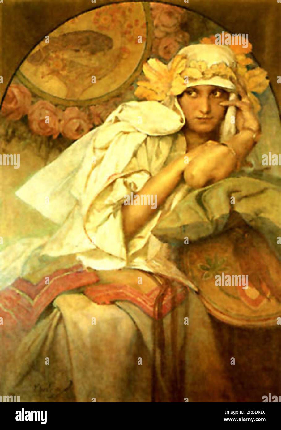 Muse 1920 by Alphonse Mucha Stock Photo - Alamy