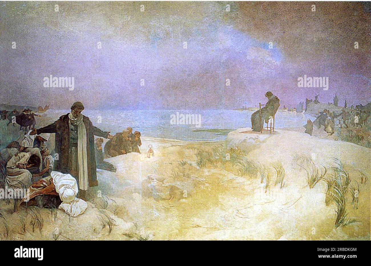 Jan Amos Komensky 1918 by Alphonse Mucha Stock Photo - Alamy