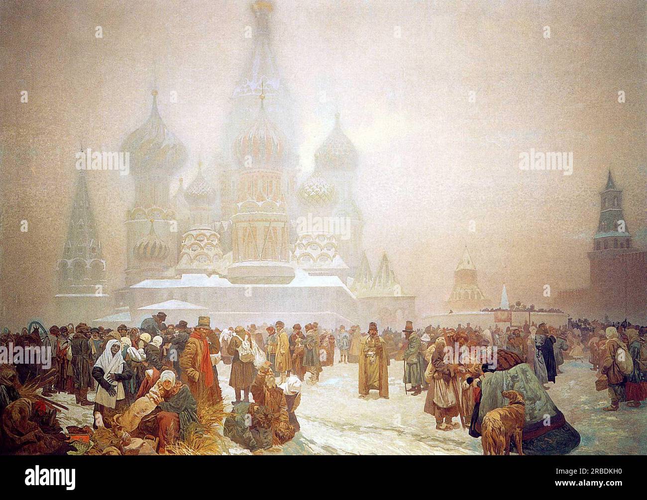 The Abolition of Serfdom in Russia 1914 by Alphonse Mucha Stock Photo ...