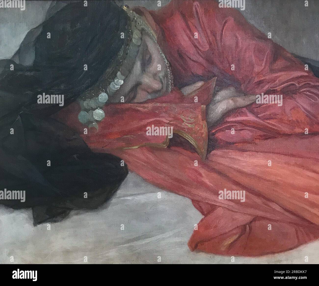 Girl in Oriental Costume by Alphonse Mucha Stock Photo - Alamy