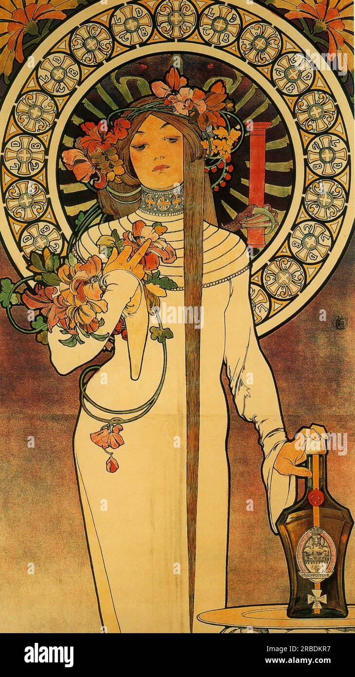 The Trappistine 1897 by Alphonse Mucha Stock Photo - Alamy