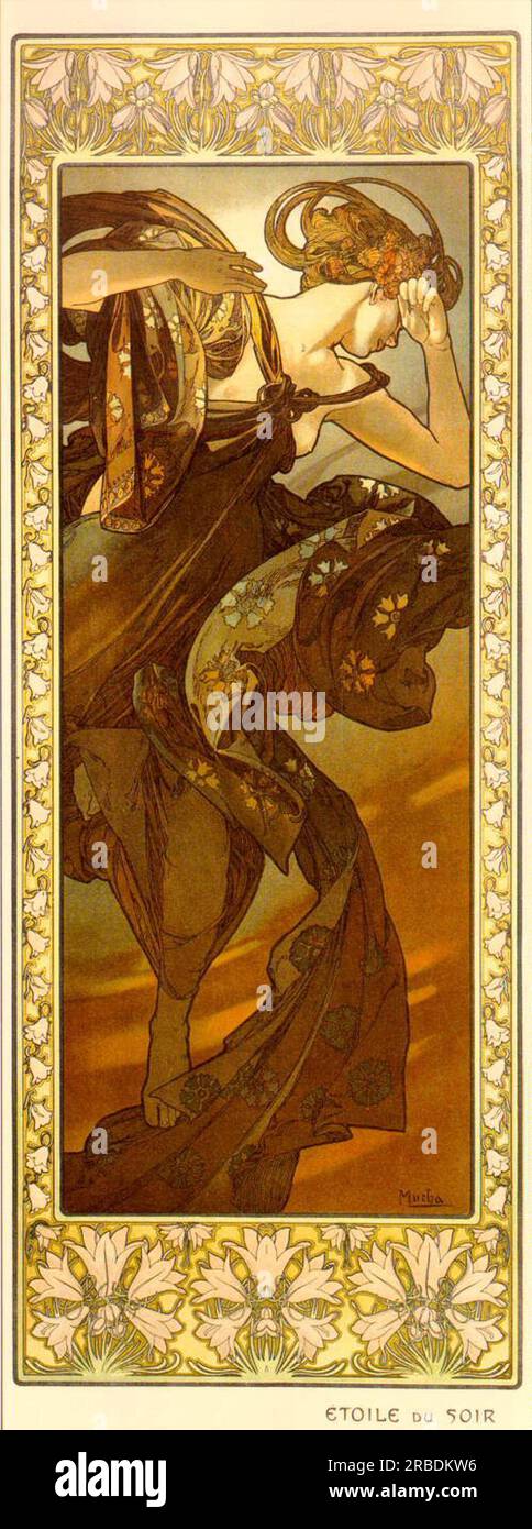 The Evening Star 1902 by Alphonse Mucha Stock Photo - Alamy