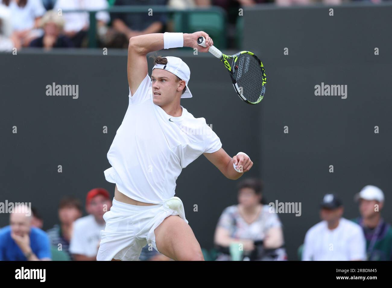 Holger Rune during the 2023 Wimbledon Championships on July 8, 2023 at ...