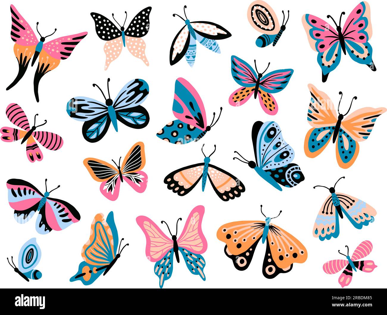 Butterfly papillon Stock Vector Images - Alamy