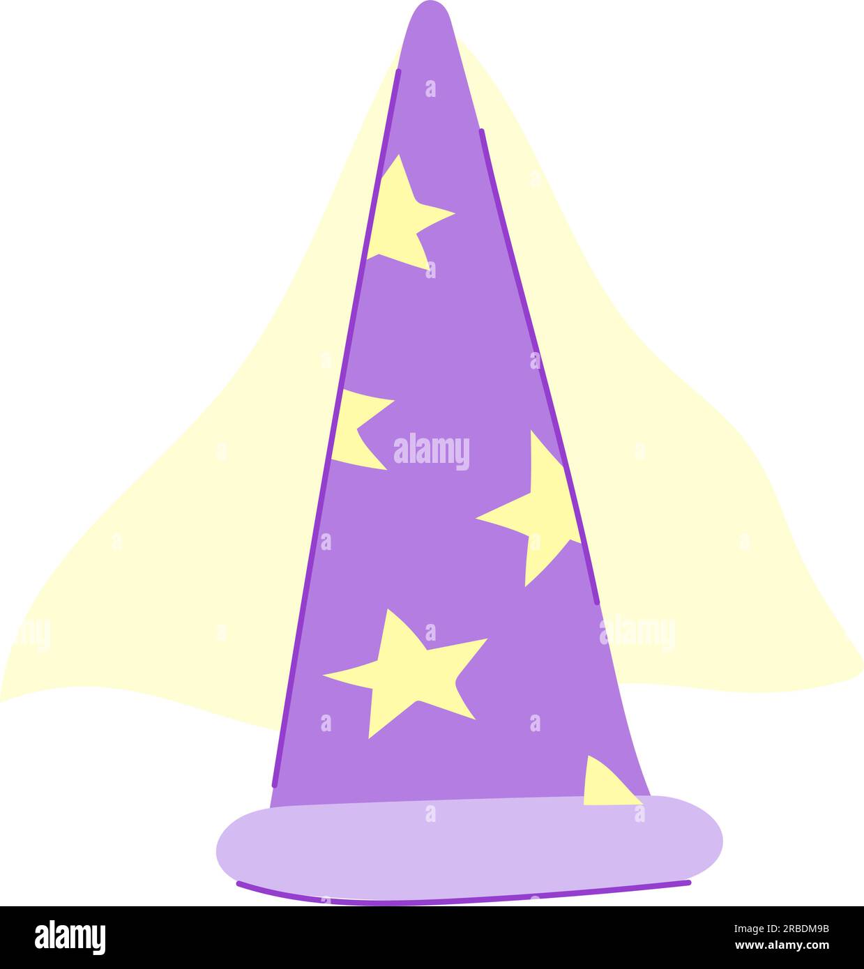 fantasy wizard hat cartoon vector illustration Stock Vector Image & Art ...