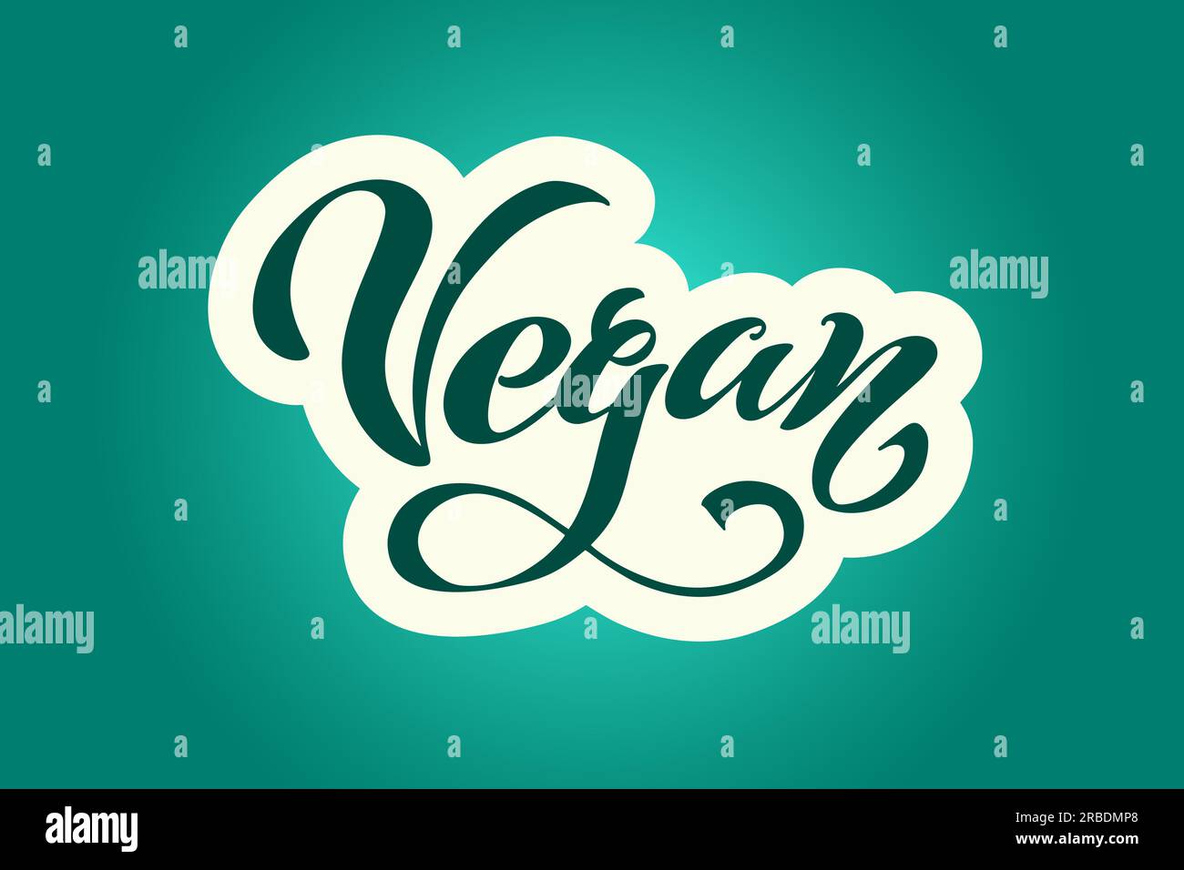 Vegan. Vector Lettering. Handwritten lettering for restaurant, cafe ...