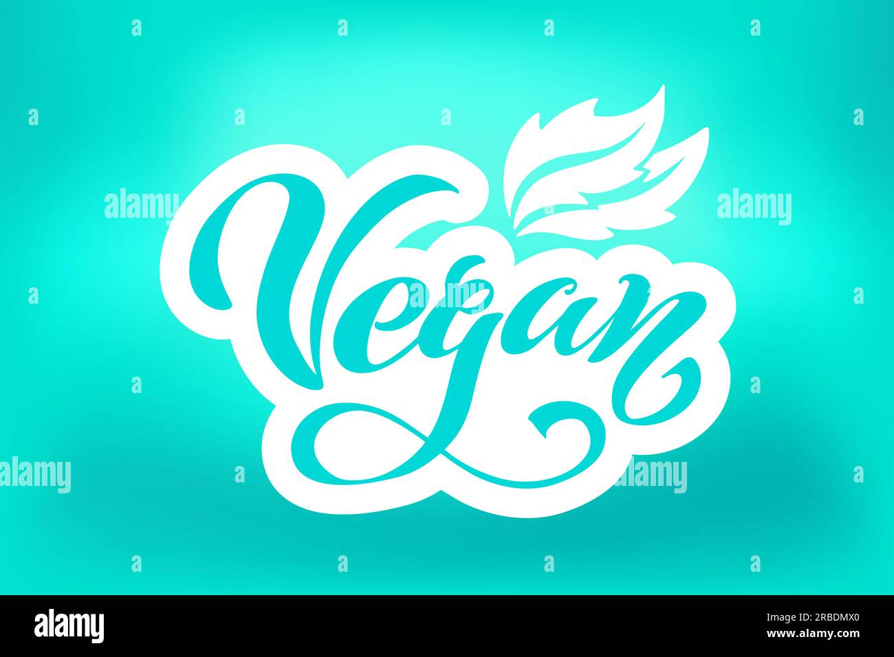Vegan. Vector Lettering. Handwritten lettering for restaurant, cafe ...