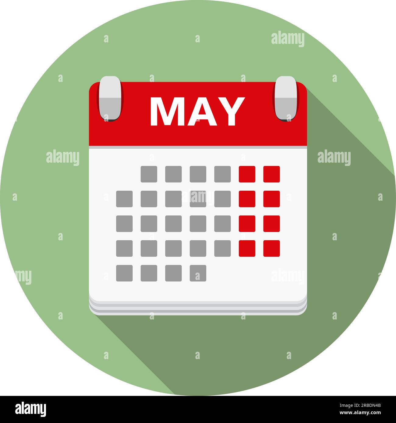 Calendar icon in circle, flat design, vector eps10 illustration Stock ...