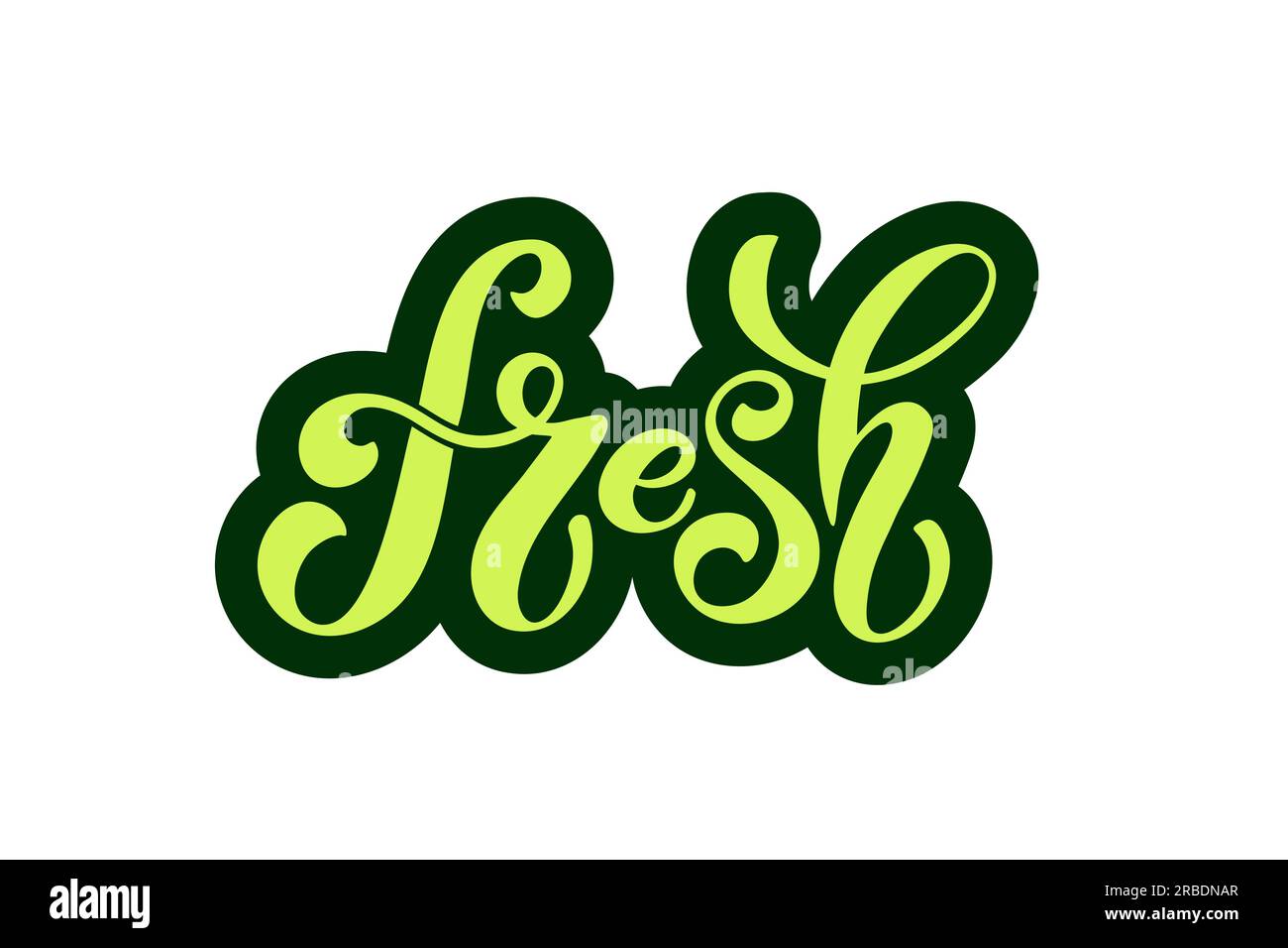 Fresh Vector Lettering. Handwritten lettering for restaurant, cafe menu ...