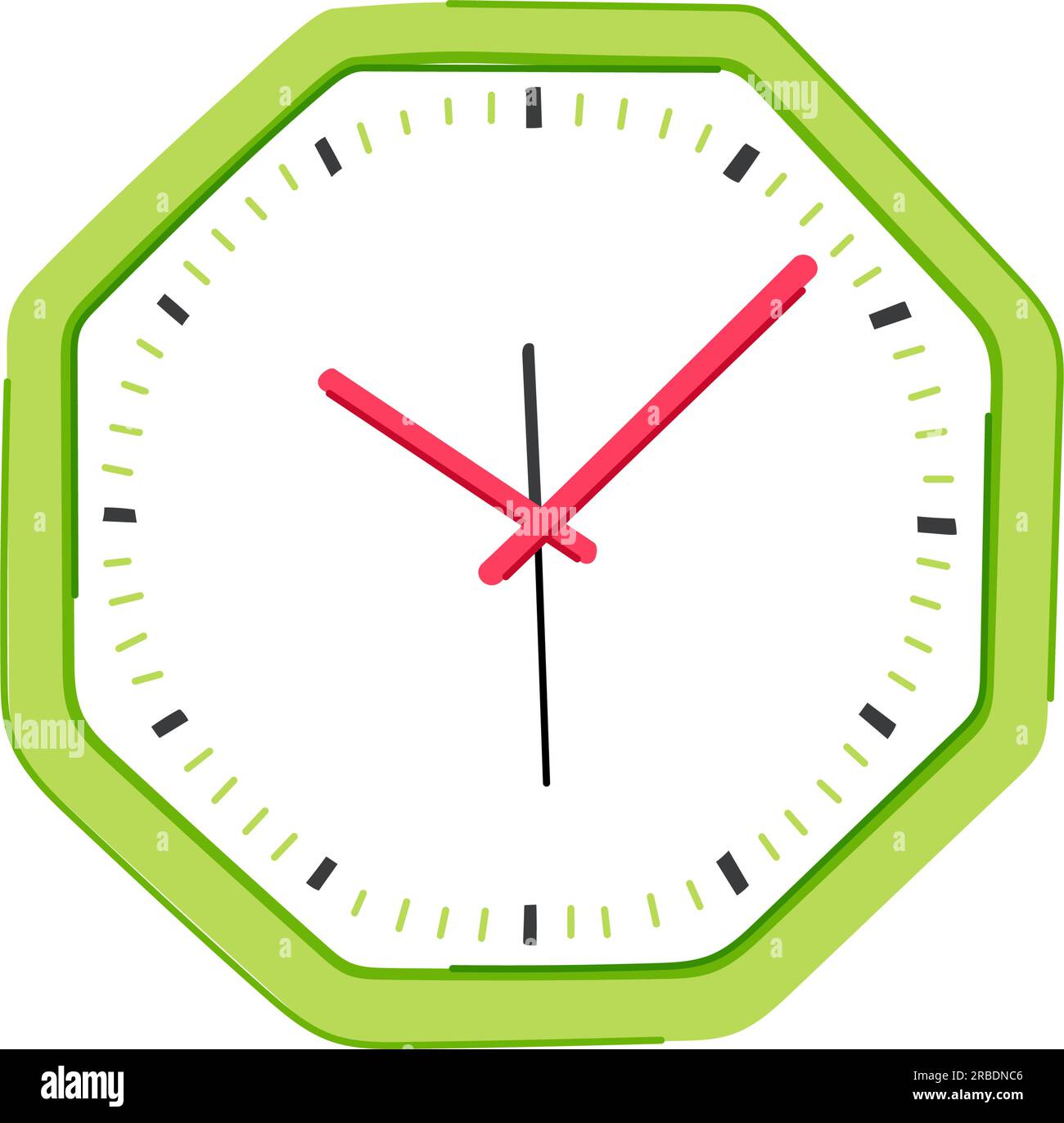 round wall clock cartoon vector illustration Stock Vector Image & Art ...