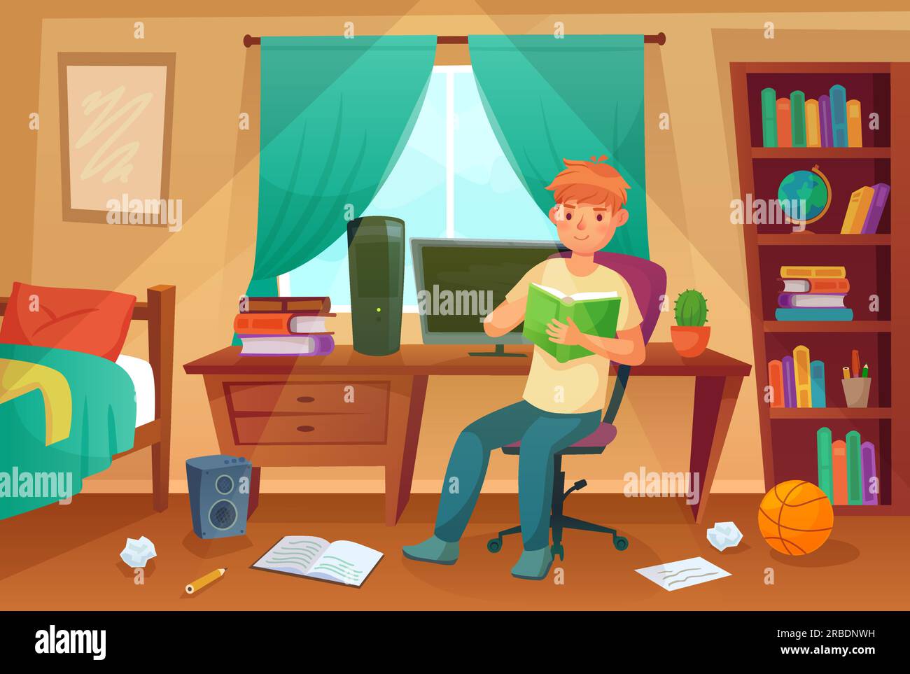 Messy dorm room Stock Vector Images - Alamy