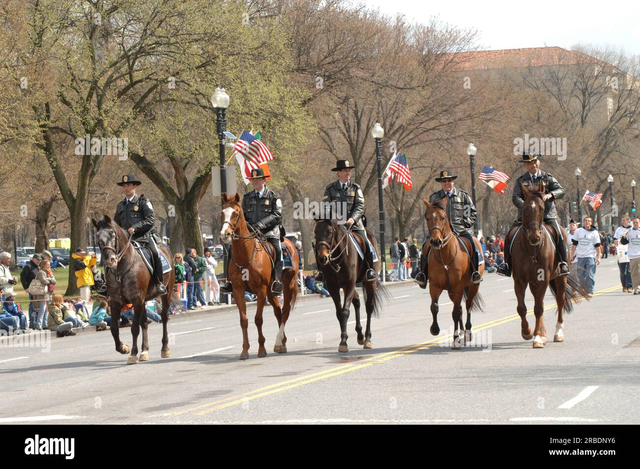 U.S. Park Police horse mounted patrol unit, on hand for annual St ...
