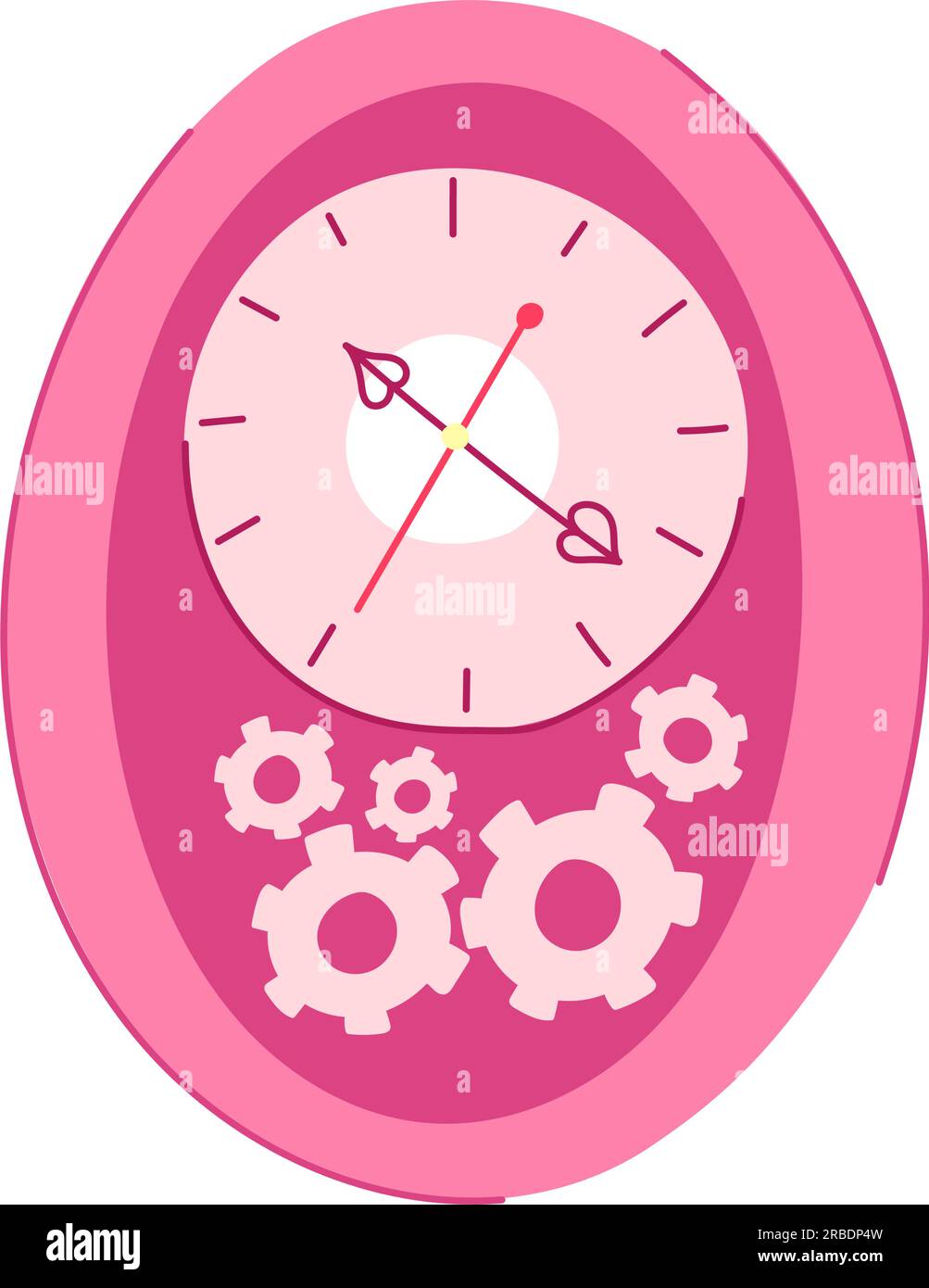 time wall clock cartoon vector illustration Stock Vector Image & Art ...