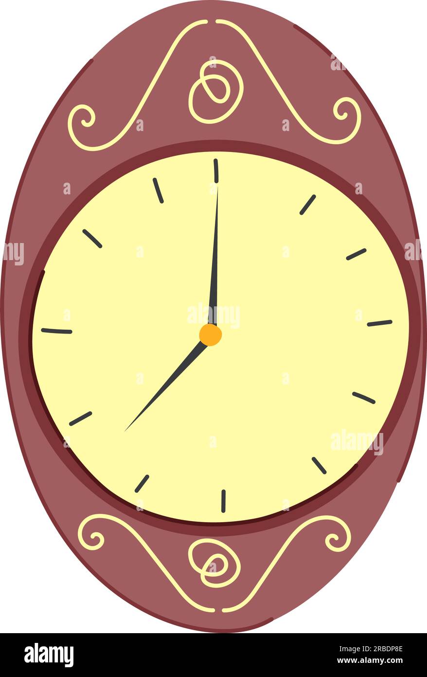 office wall clock cartoon vector illustration Stock Vector Image & Art ...