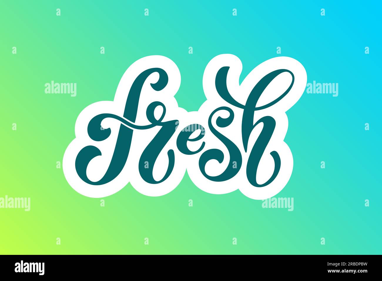 Fresh Vector Lettering. Handwritten lettering for restaurant, cafe menu ...