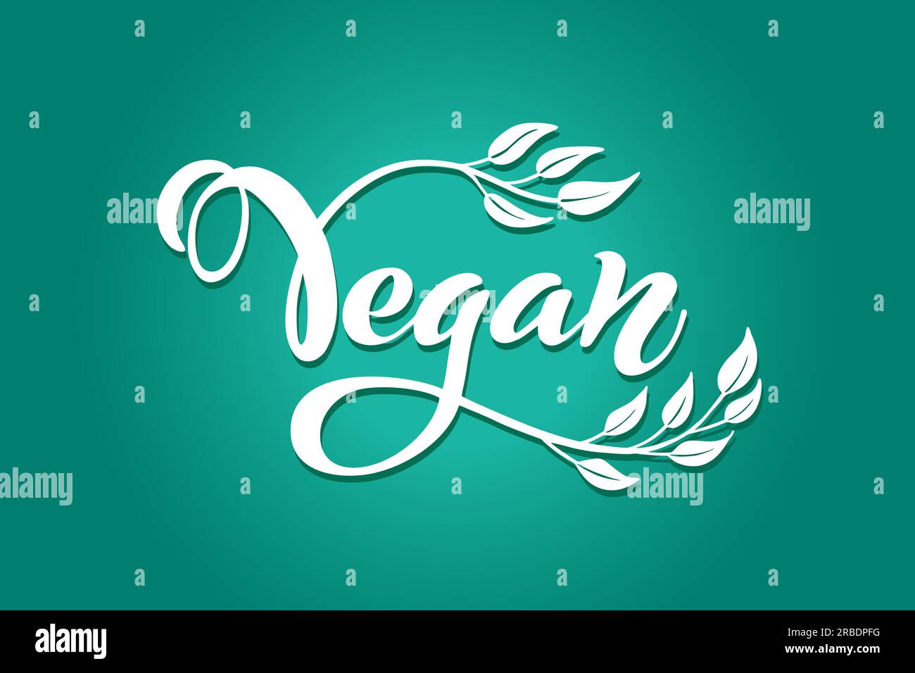 Vegan. Vector Lettering. Handwritten lettering for restaurant, cafe ...
