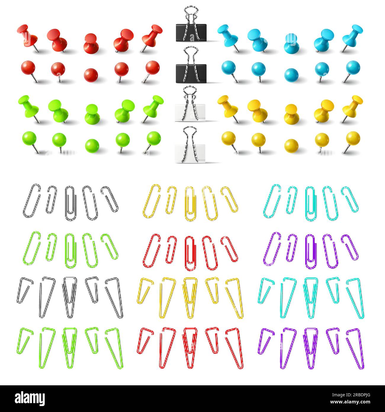 Office stationery paperclips Stock Vector Images - Alamy