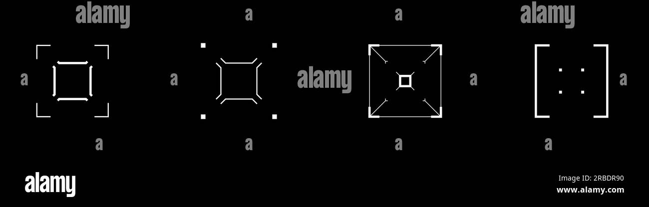 A pack of GUI futuristic rectangle targets Stock Vector Image & Art - Alamy