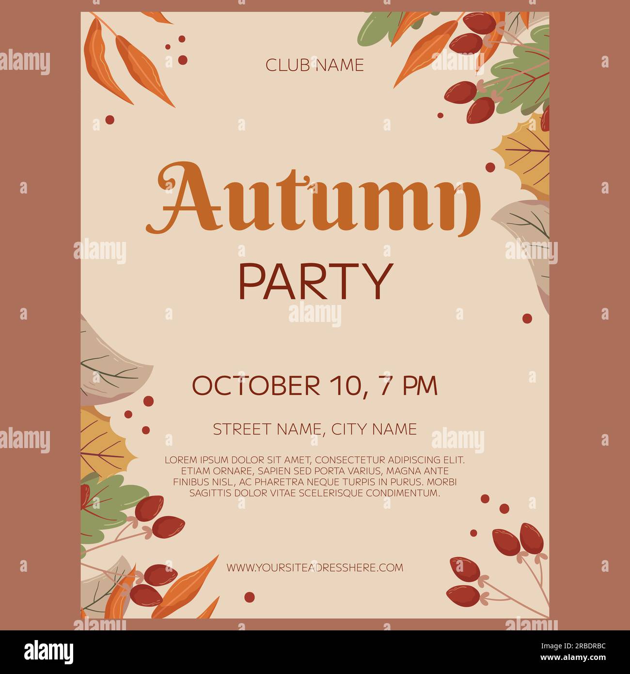Autumn Party Invitation Templates