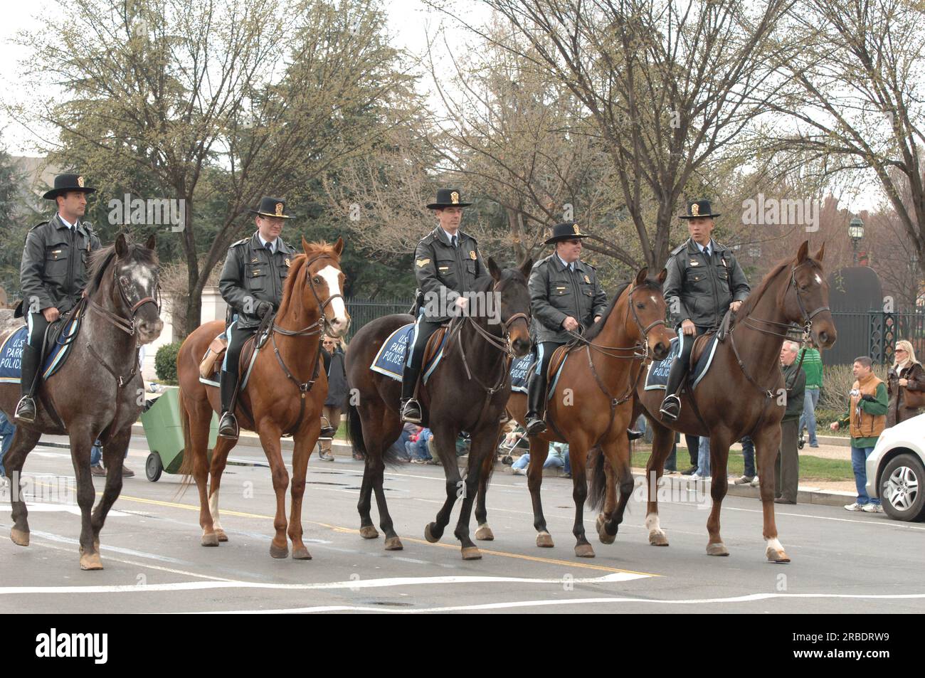 U.S. Park Police horse mounted patrol unit, on hand for annual St ...