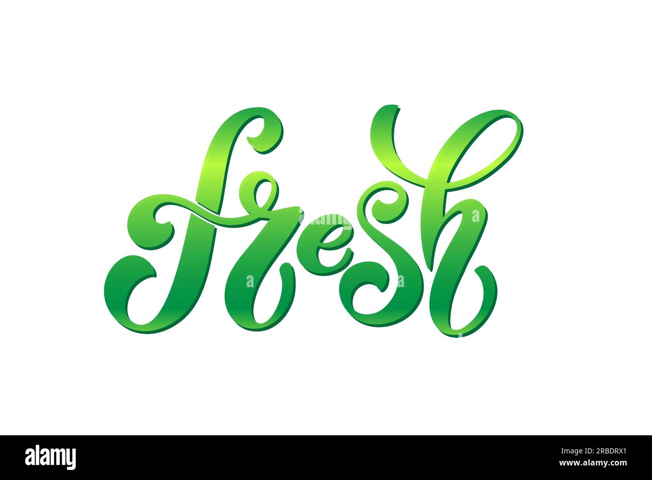 Fresh Vector Lettering. Handwritten lettering for restaurant, cafe menu ...