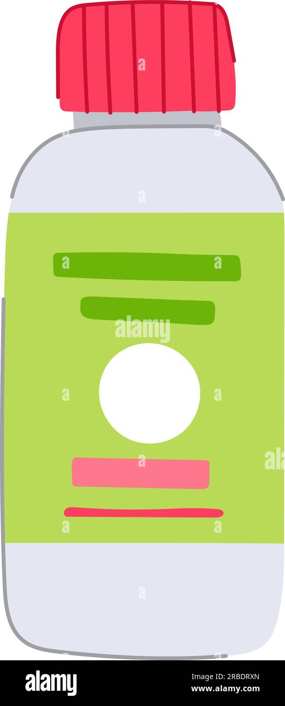 medicine vitamin capsule cartoon vector illustration Stock Vector Image ...