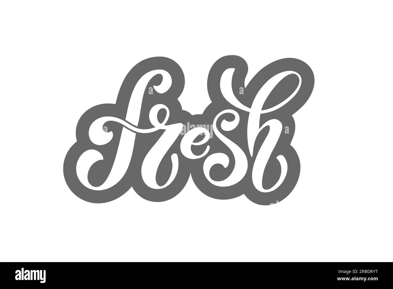 Fresh Vector Lettering. Handwritten lettering for restaurant, cafe menu ...