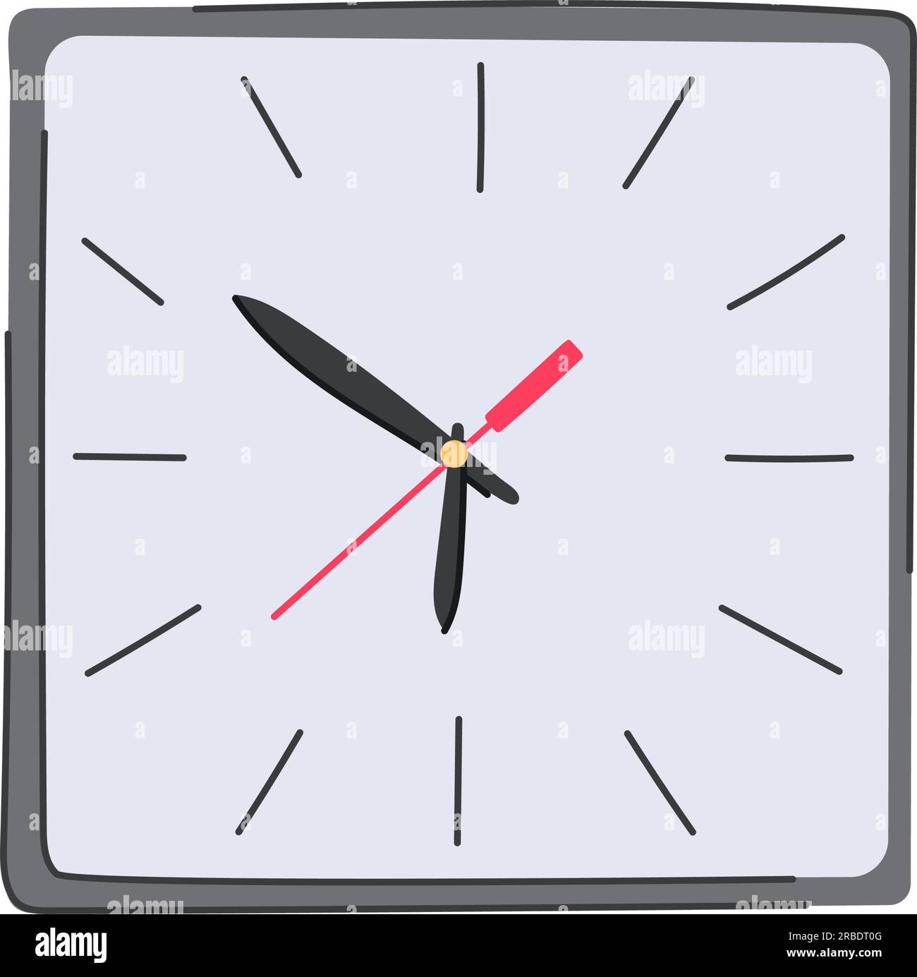 minute wall clock cartoon vector illustration Stock Vector Image & Art ...
