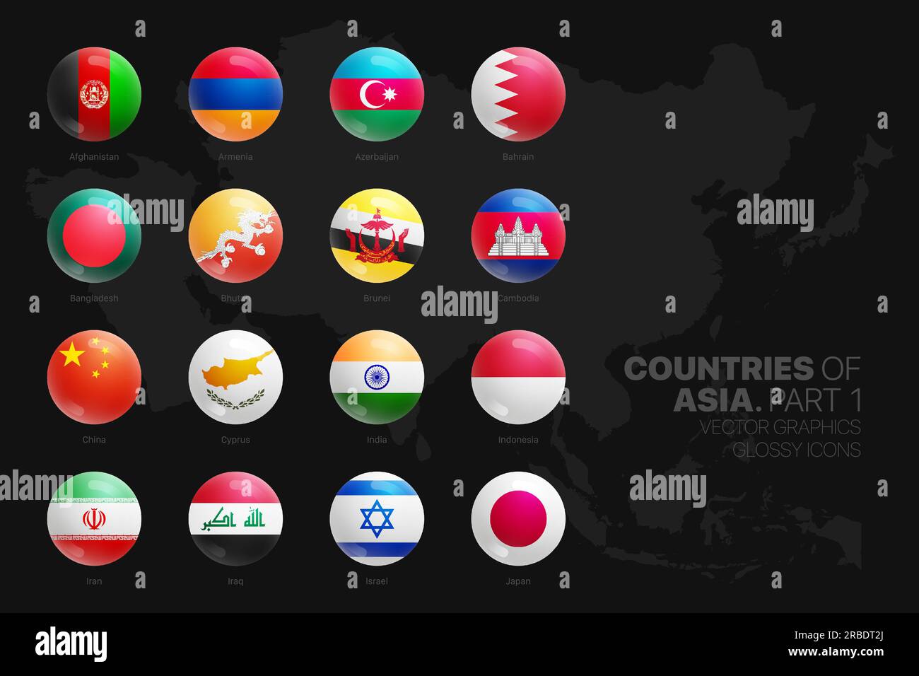 Asian countries flags hi-res stock photography and images - Alamy