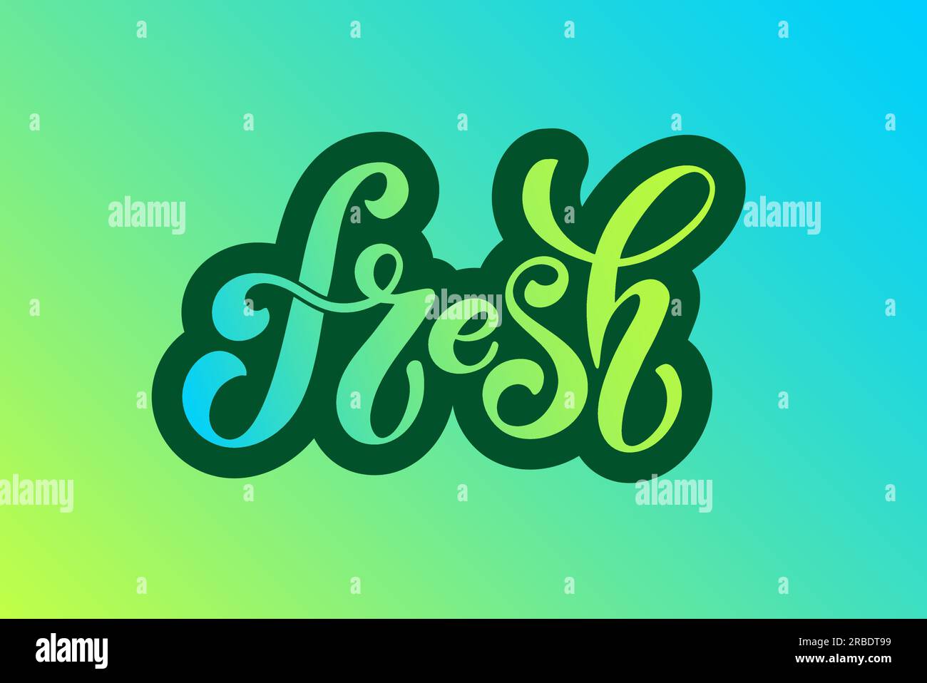 Fresh Vector Lettering. Handwritten lettering for restaurant, cafe menu ...