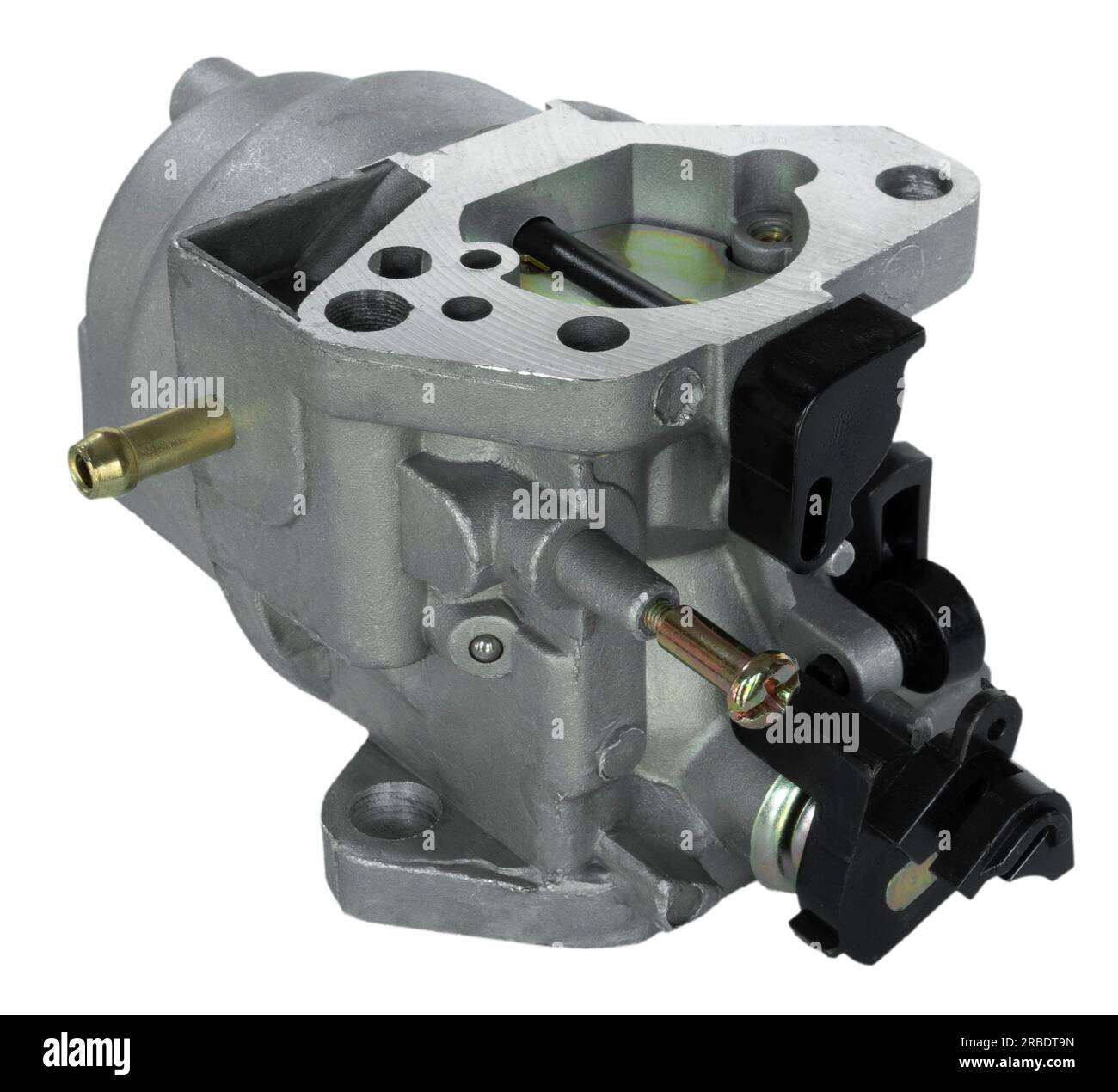 Carburetor for a gas engine that runs a home generator Stock Photo - Alamy