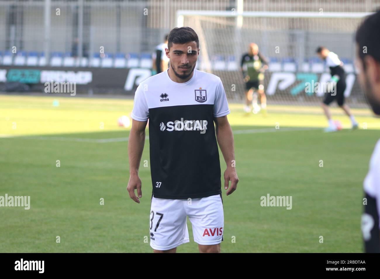 Elton Alibaili (37) of Neftci in action during the Pari Premier Cup ...