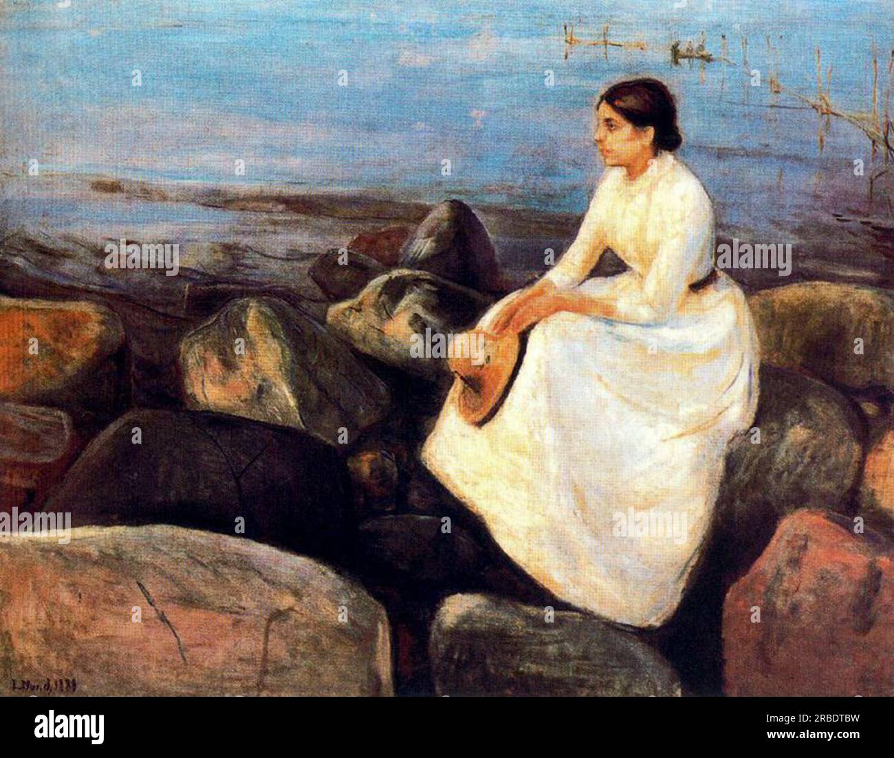 Summer Night (Inger on the Shore) 1889 by Edvard Munch Stock Photo - Alamy