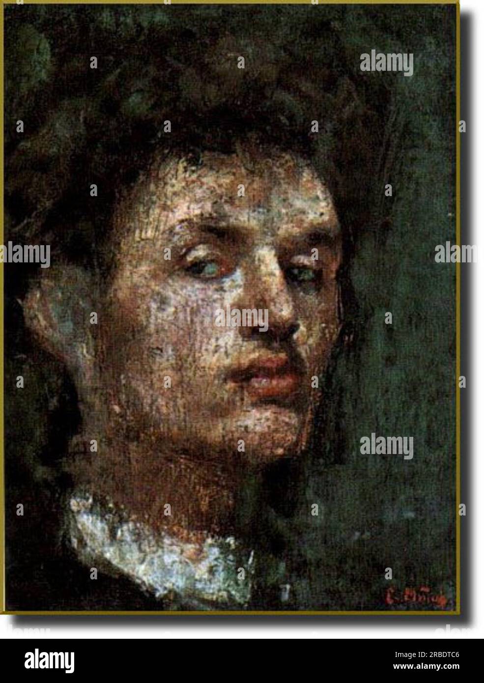 Self portrait 1886 by Edvard Munch Stock Photo - Alamy
