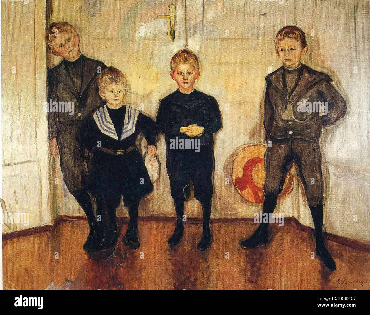 The Four Sons of Dr. Linde 1903 by Edvard Munch Stock Photo - Alamy