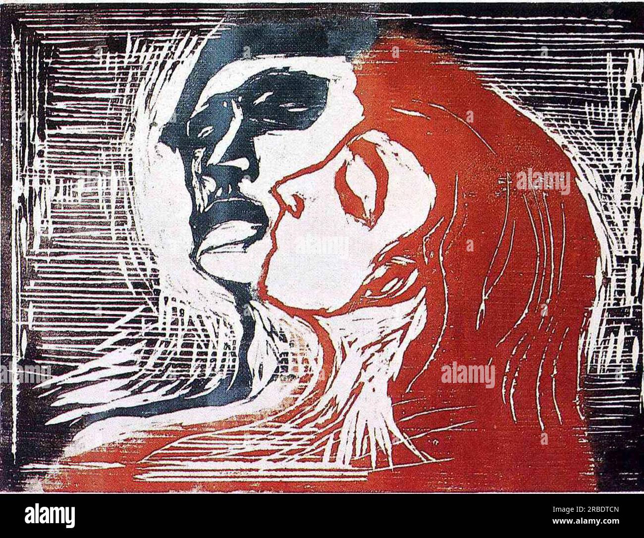 Man and Woman I 1905 by Edvard Munch Stock Photo - Alamy
