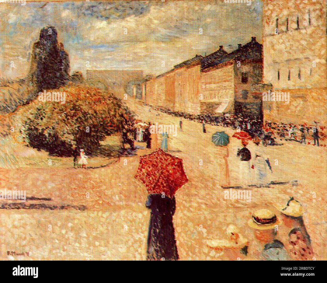 Spring Day on Karl Johan Street 1890 by Edvard Munch Stock Photo - Alamy