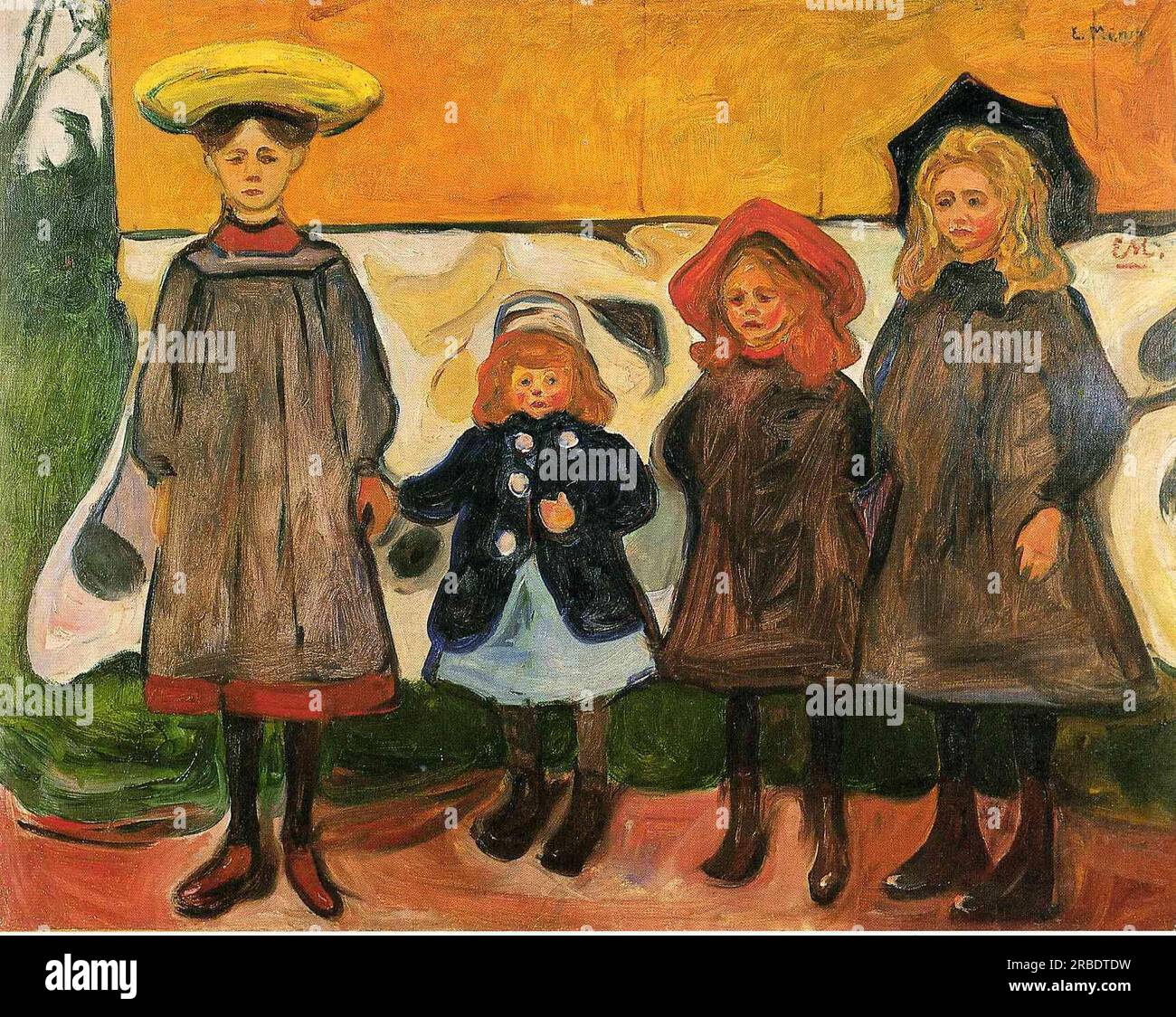 Four girls in Arsgardstrand 1903 by Edvard Munch Stock Photo - Alamy