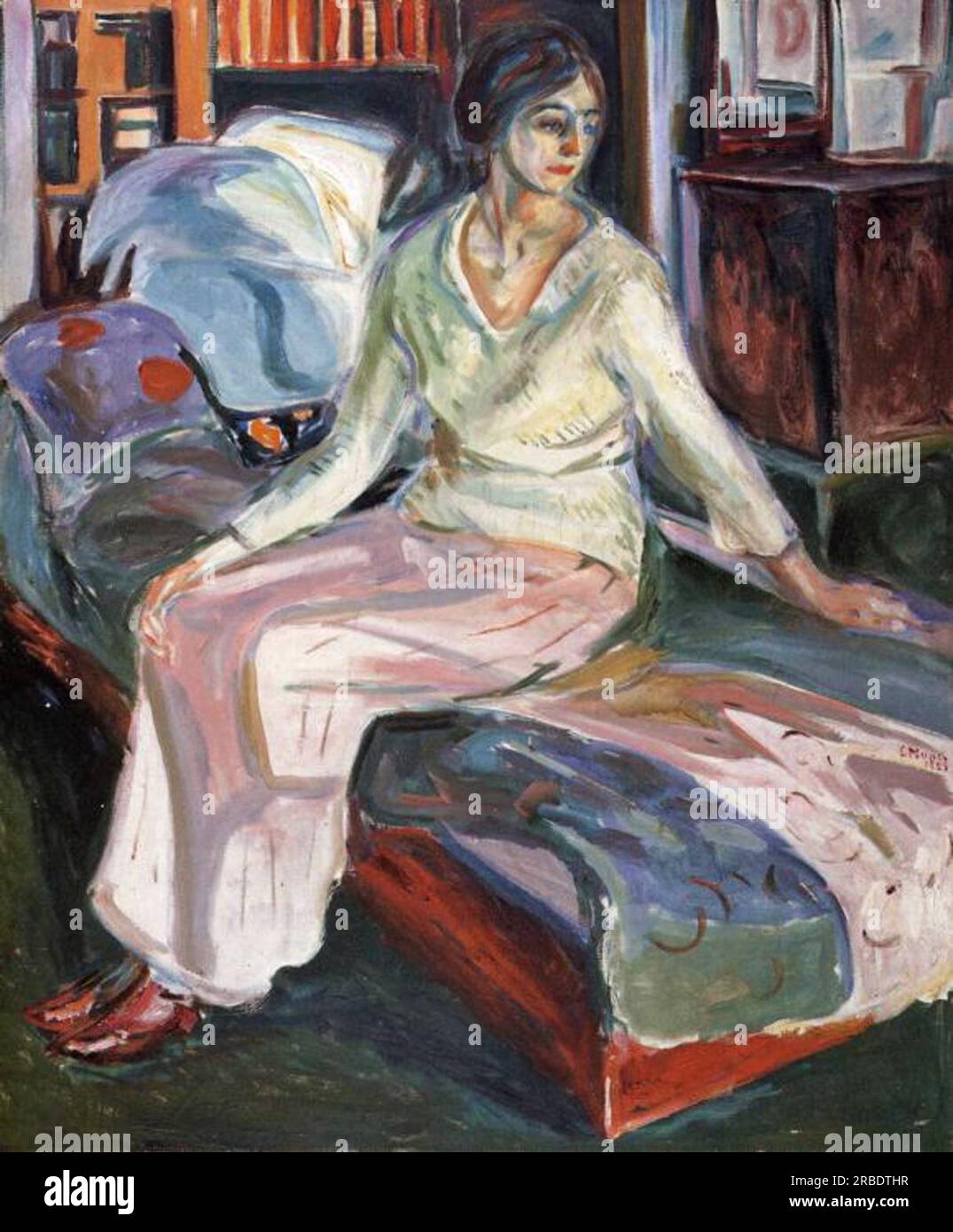 Model on the Couch 1928 by Edvard Munch Stock Photo - Alamy