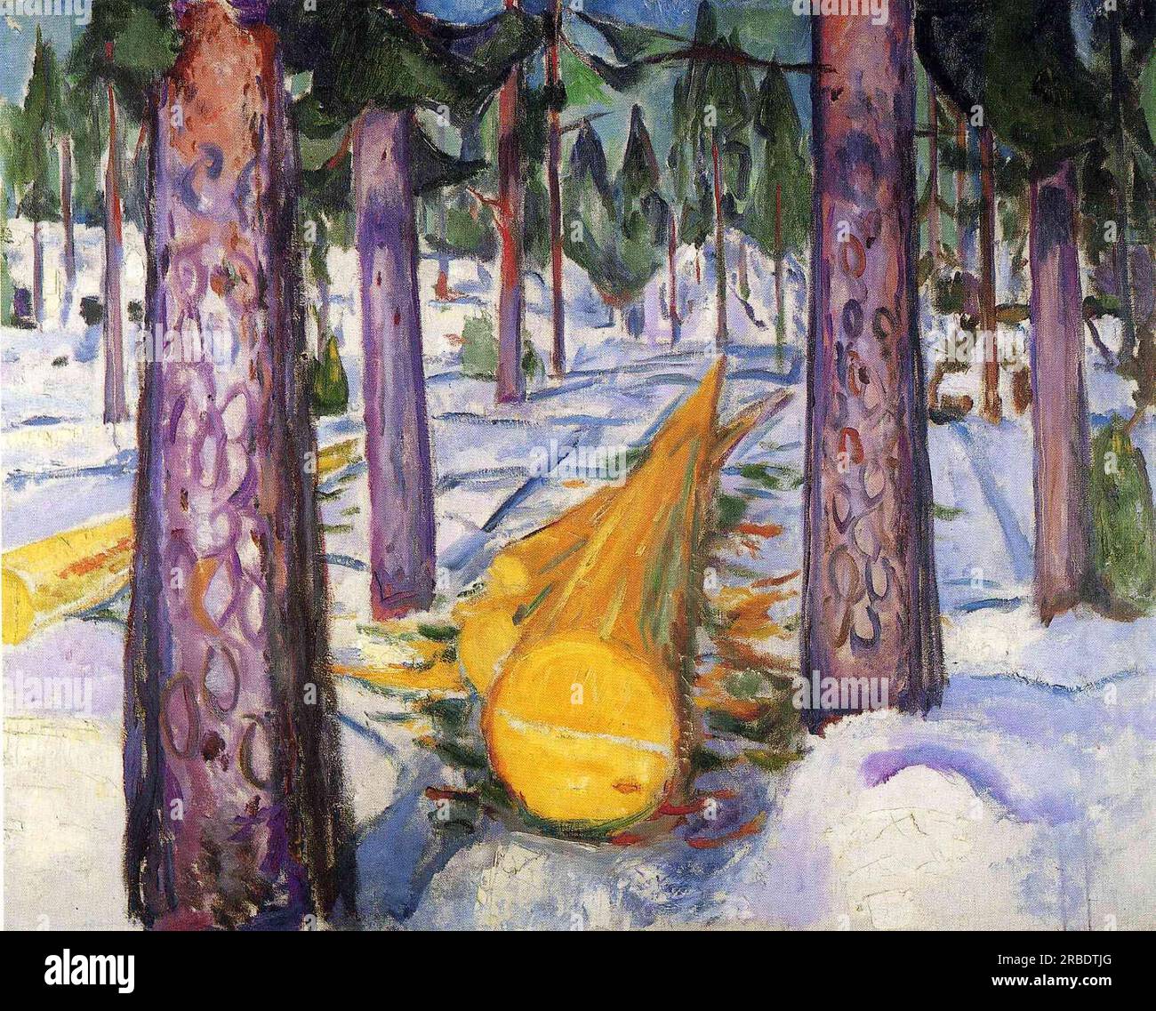 The yellow log 1912 by Edvard Munch Stock Photo - Alamy