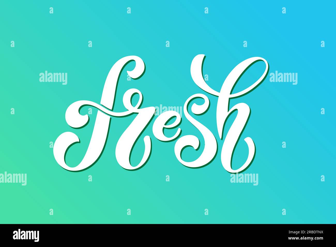 Fresh Vector Lettering. Handwritten lettering for restaurant, cafe menu ...