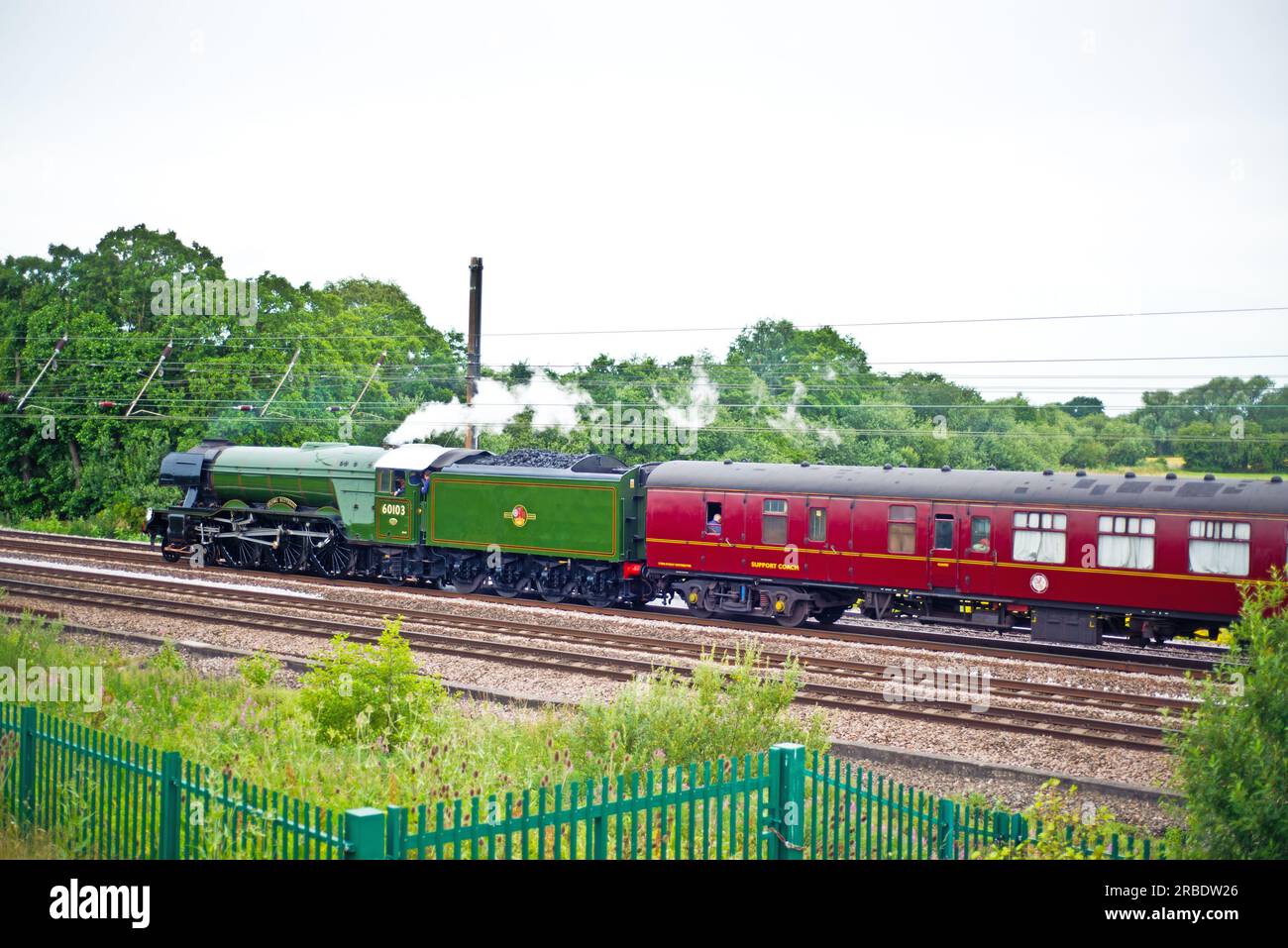 A3 Pacific No 60103 Flying Scotsman at Askam Bar, York, England, 9th ...