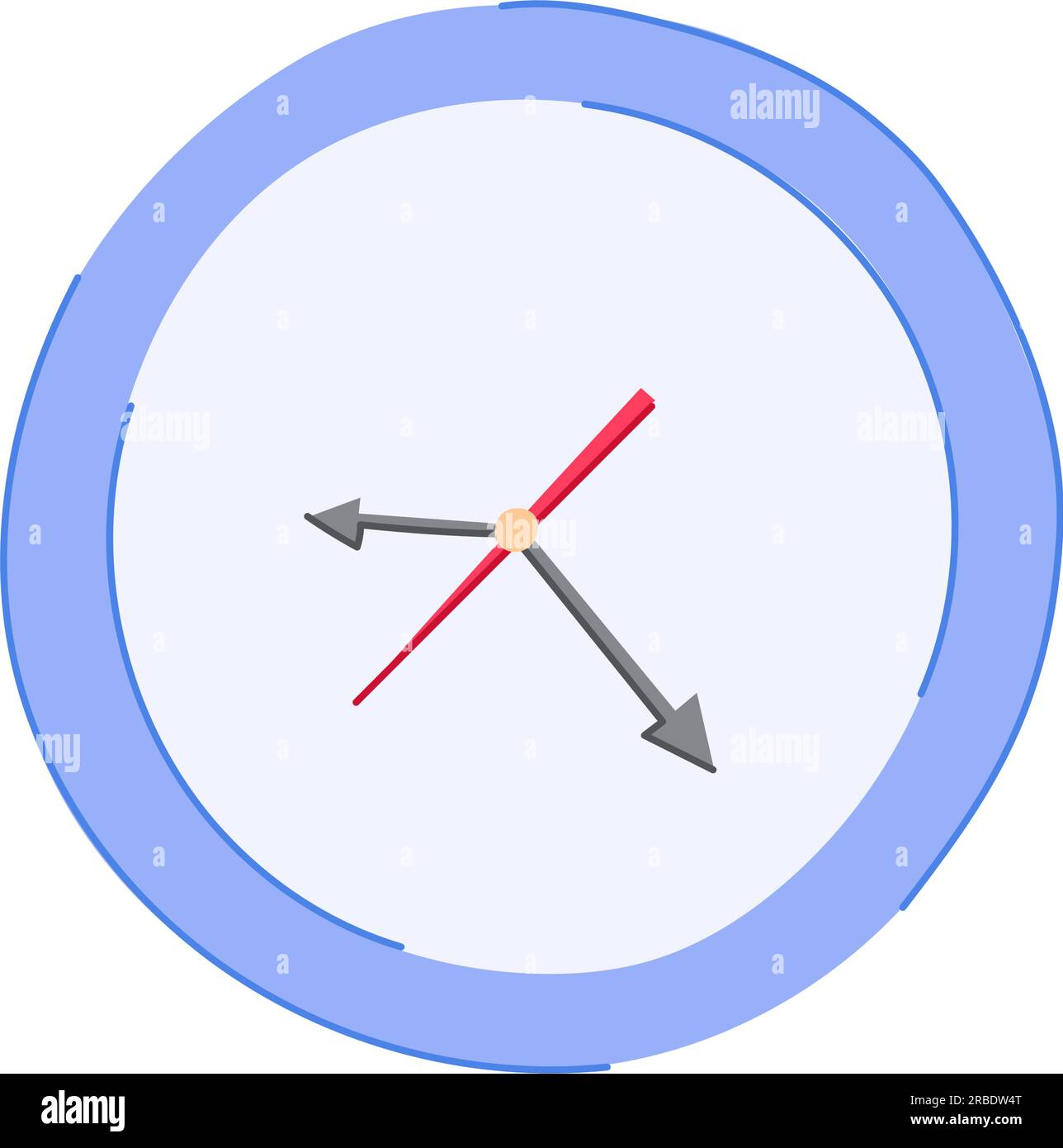 second wall clock cartoon vector illustration Stock Vector Image & Art ...