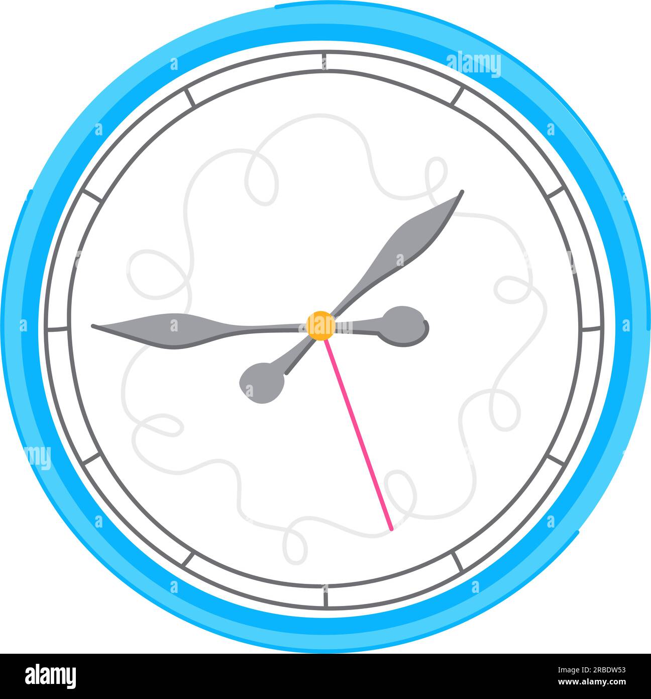 modern wall clock cartoon vector illustration Stock Vector Image & Art ...