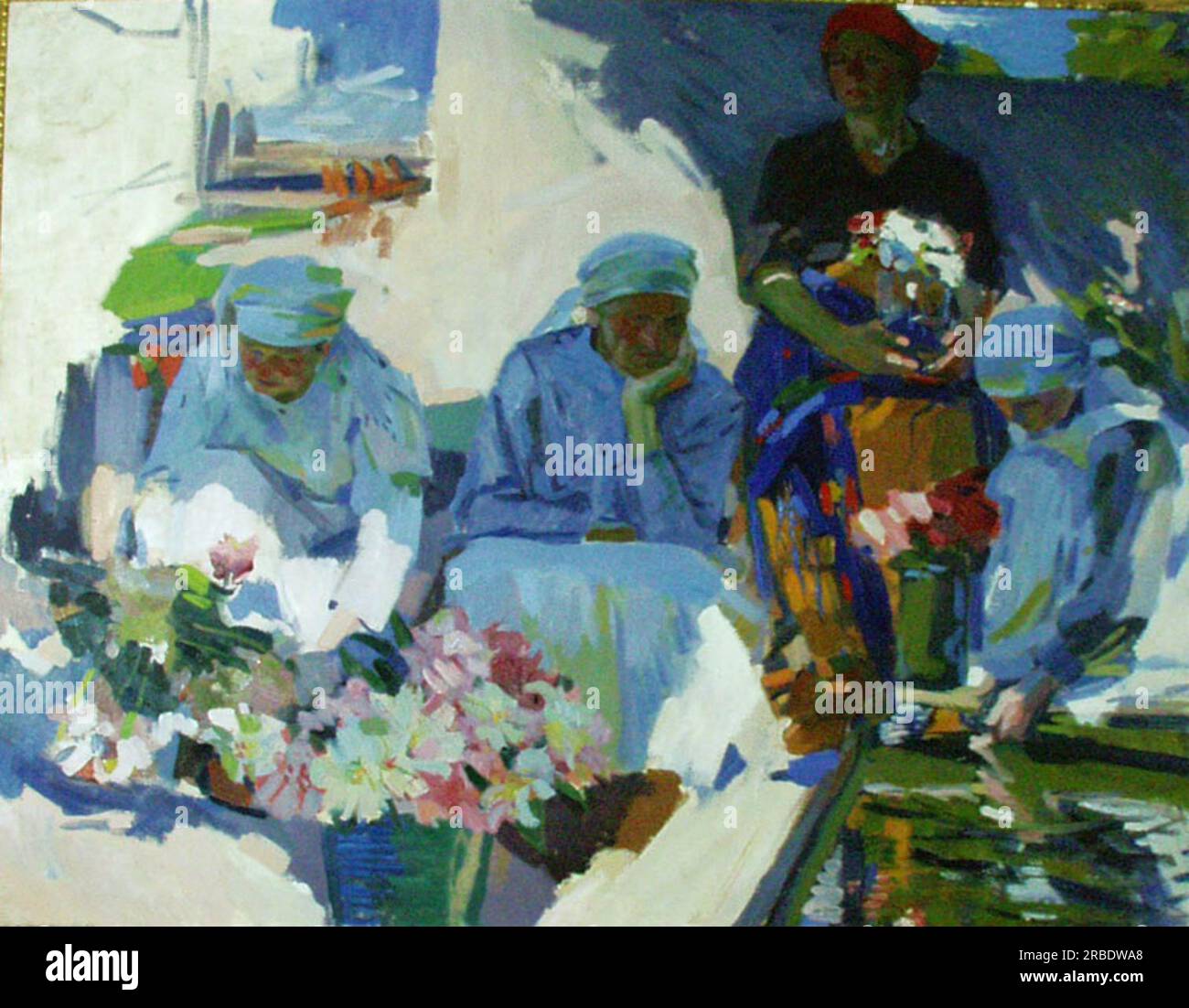 Flower Sellers 1917 by Oleksandr Murashko Stock Photo - Alamy