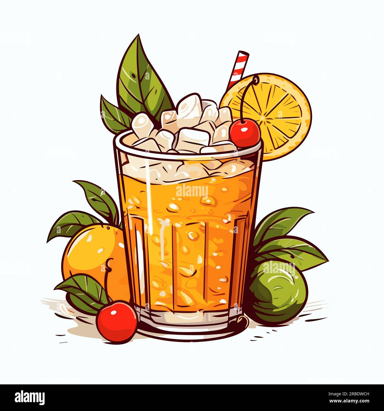 Mai tai icon Stock Vector Images - Alamy
